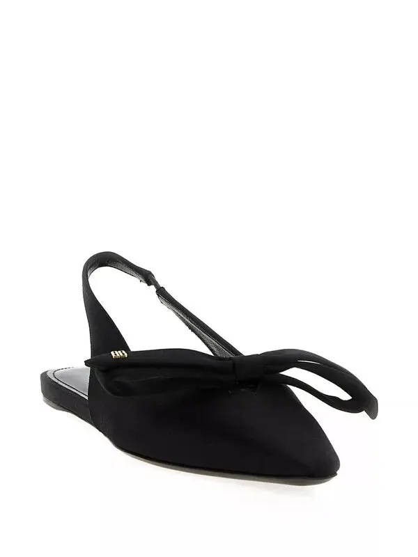 Balenciaga Nano Bow Slingback Flat Pumps
