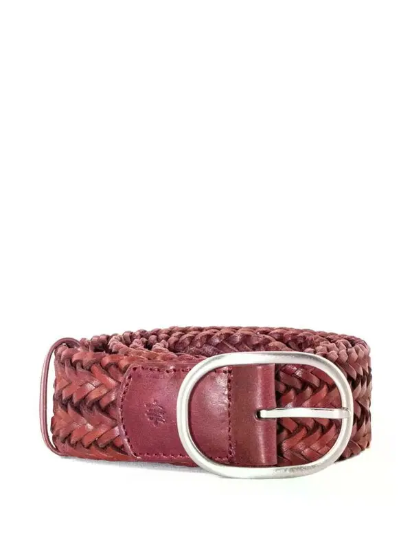 Dragon Diffusion Braided Leather Belt - Red