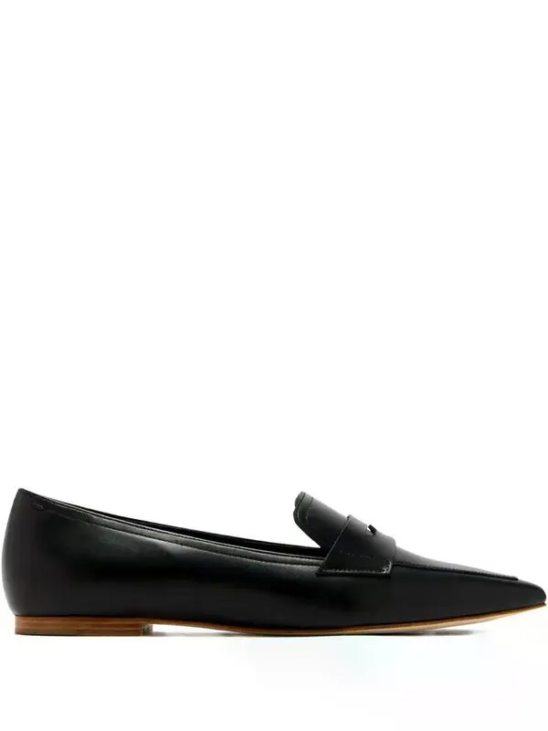 Magnanni Pointed-toe Penny Loafers - Black