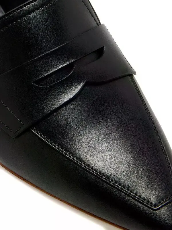 Magnanni Pointed-toe Penny Loafers - Black