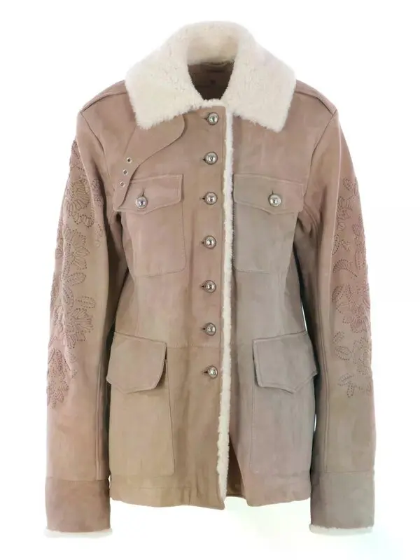 Ermanno Scervino Embroidered Sheepskin Jacket