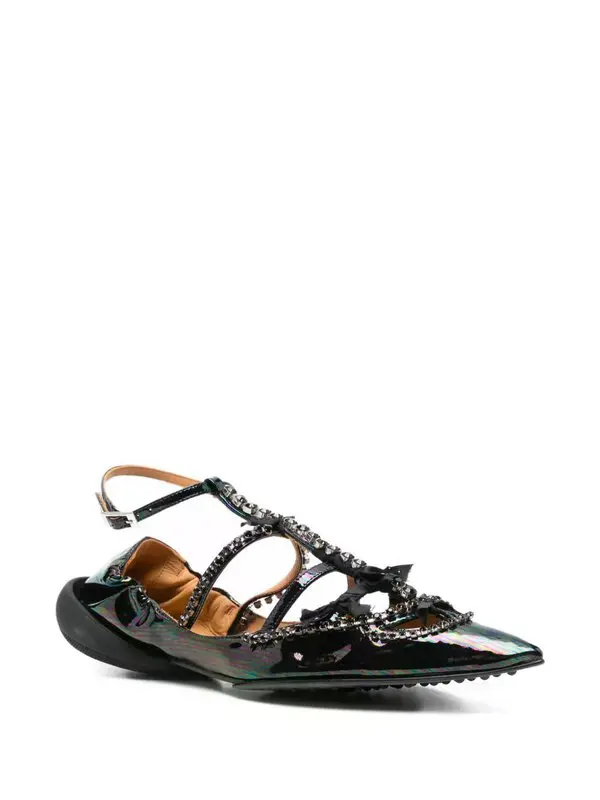 13 09 SR Tootsy Crystal-embellished Ballet Flats - Blue