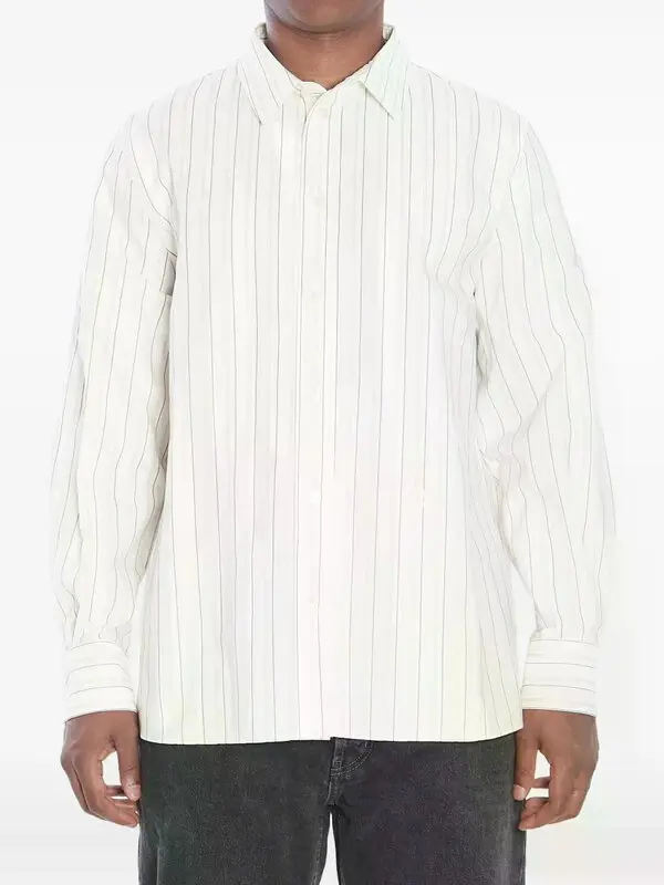 Saint Laurent Striped Cotton Shirt - Neutrals