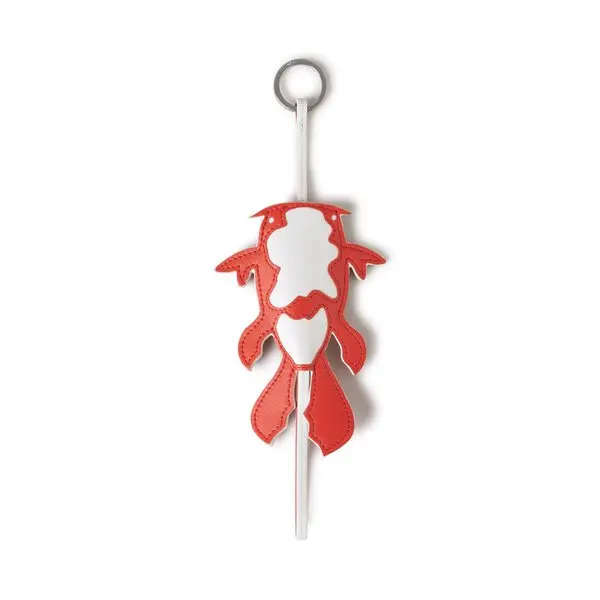 Mulberry Koi Fish Keyring - Coral Silky Calf