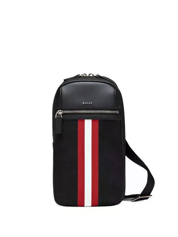 Bally Ribbon-stripe Messenger Bag - Black