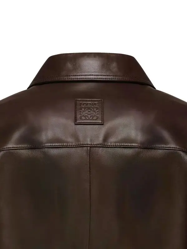 Loewe Button-fastening Leather Shirt Jacket
