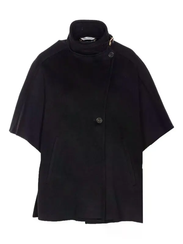 Max Mara Button-fastening High-neck Cape