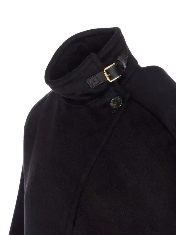 Max Mara Button-fastening High-neck Cape
