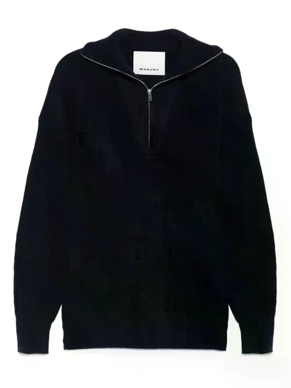 MARANT Half-zip Ribbed Jumper
