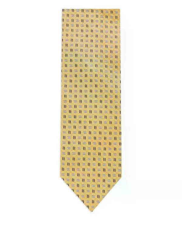 Corneliani Geometric-pattern Neck Tie - Yellow