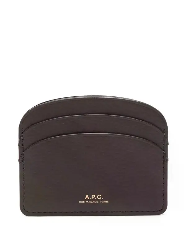 A.p.c. Demi-lune Curved-edges Card Holder - Brown