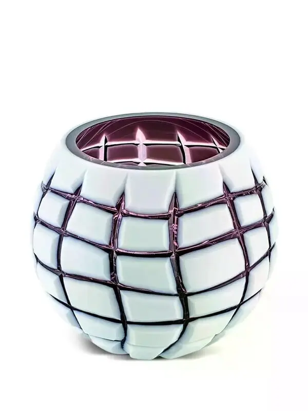 IVV Geometric-patterned Glass Vase - Blue