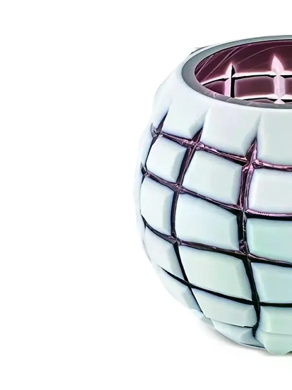 IVV Geometric-patterned Glass Vase