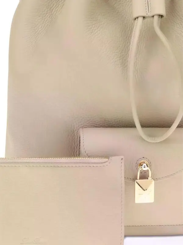 Loro Piana Leather Drawstring Backpack
