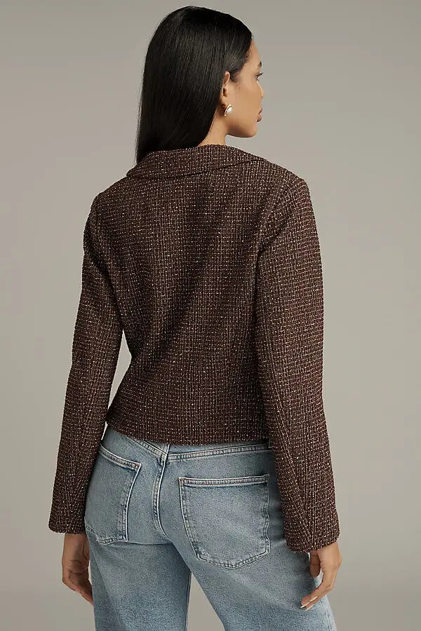 Maeve Scallop Tweed Lady Jacket - Chicory Coffee