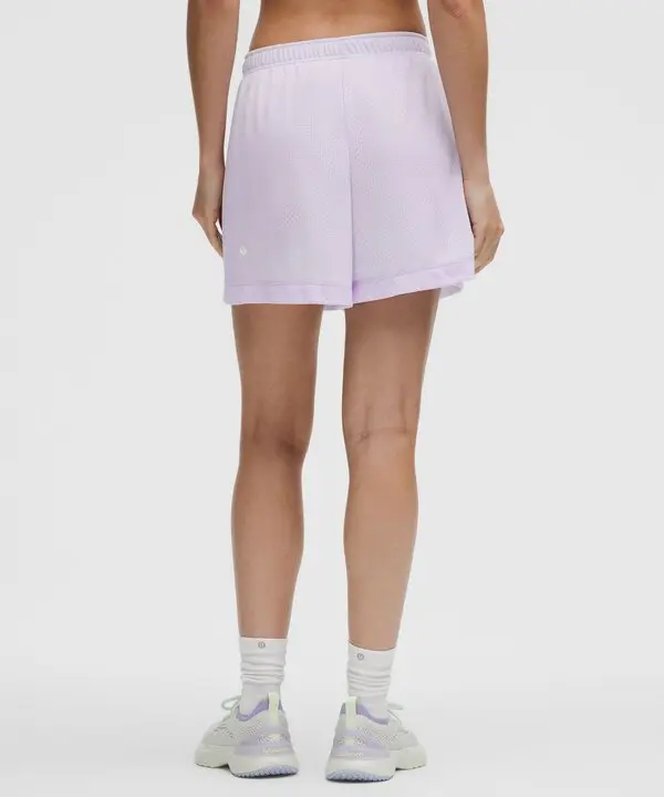 Lululemon Double-layered Mesh Mid-rise 5" Shorts - Lavender Frost/elixir