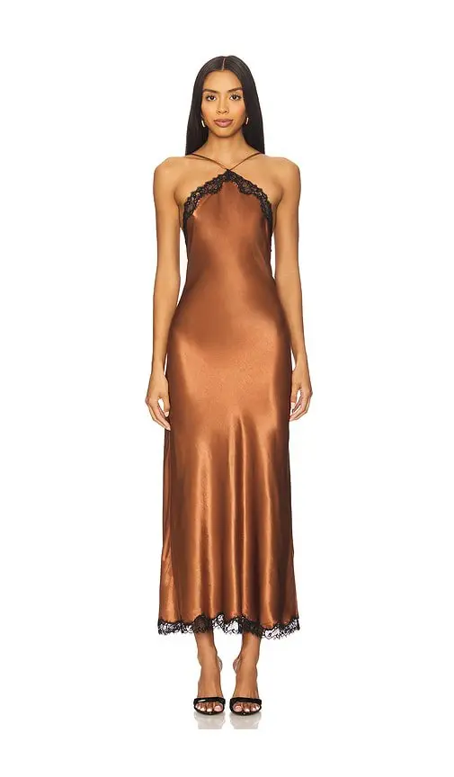 Rixo Harlan Dress - Brown
