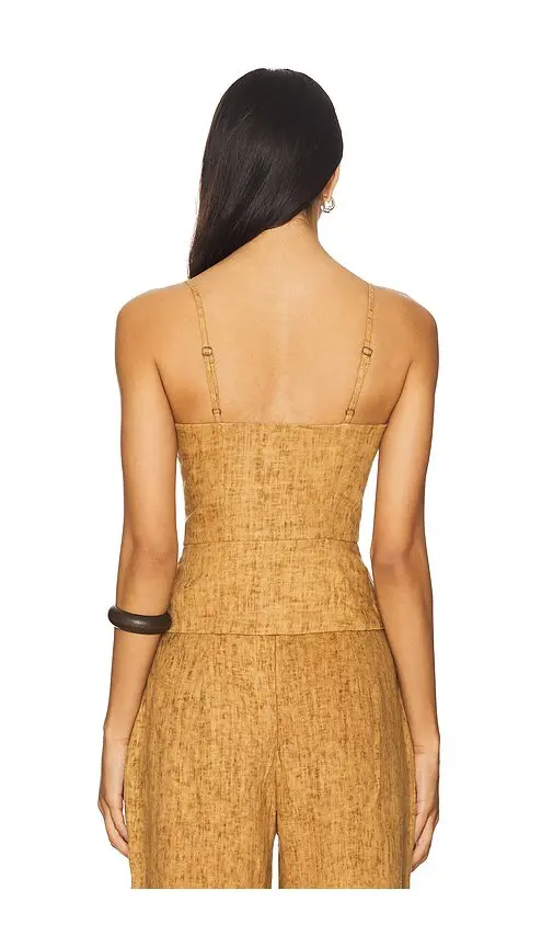 USISI SISTER Josie Linen Top - Tan