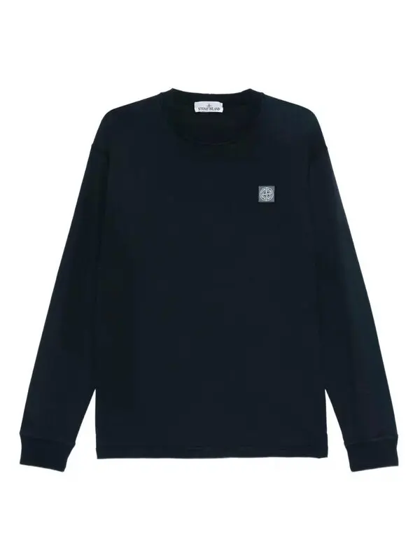 Stone Island Logo-patch Long-sleeve Sweatshirt