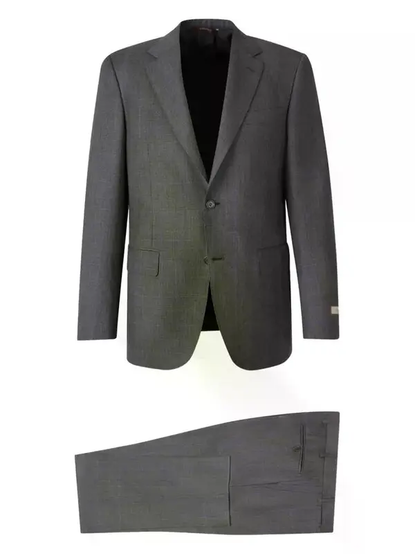 Canali Checked Wool Suit - Grey