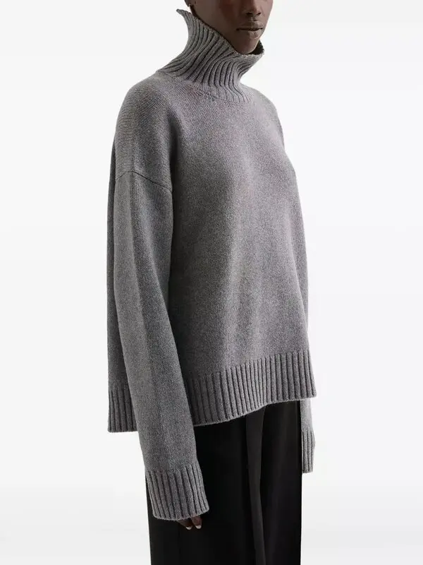 JIL SANDER High-neck Ribbed-cuff Sweater