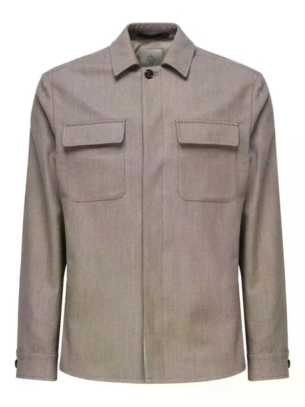 Eleventy Herringbone Pocket Jacket - Grey