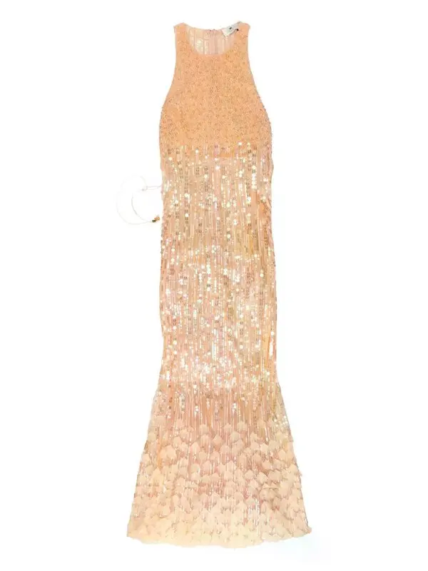 Elisabetta Franchi Sequin-embellished Maxi Evening Dress