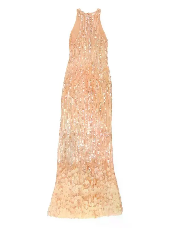 Elisabetta Franchi Sequin-embellished Maxi Evening Dress