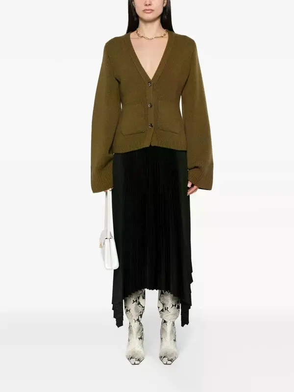 JOSEPH Ade Asymmetric Plissé Skirt - Black