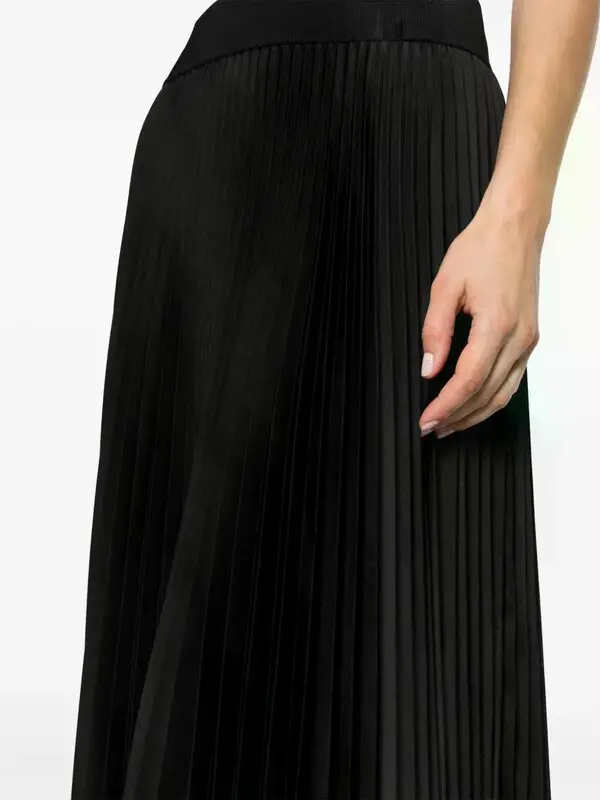 JOSEPH Ade Asymmetric Plissé Skirt - Black
