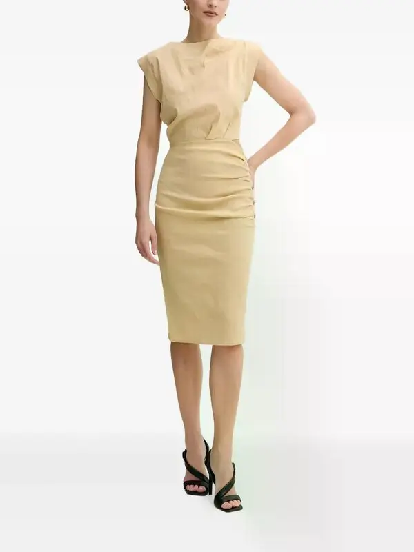 Pinko Cut-out Button-detailed Midi Dress