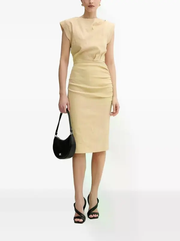 Pinko Cut-out Button-detailed Midi Dress