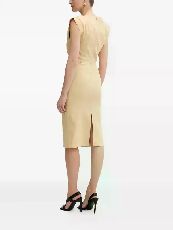 Pinko Cut-out Button-detailed Midi Dress