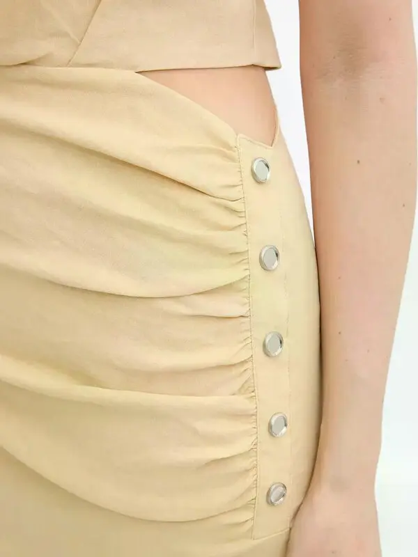 Pinko Cut-out Button-detailed Midi Dress
