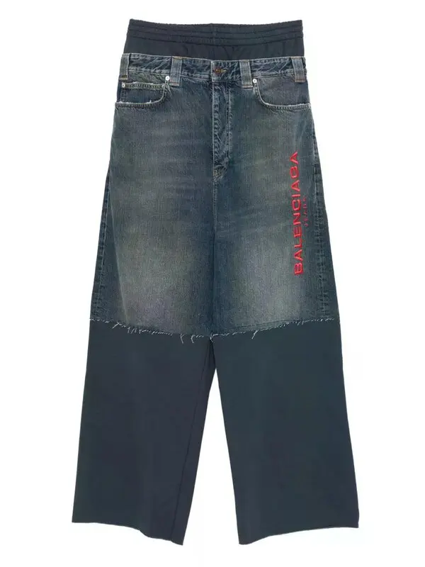 Balenciaga Embroidered-patchwork Trousers