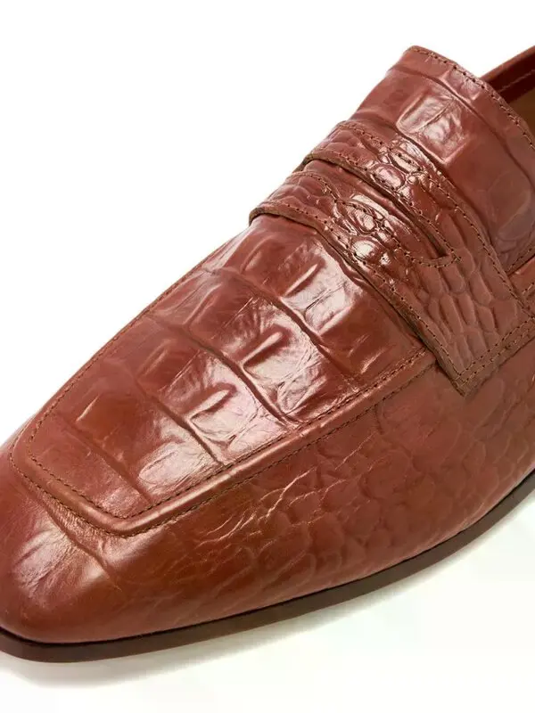 SOPHIQUE MILANO Crocodile-embossed Penny Loafers