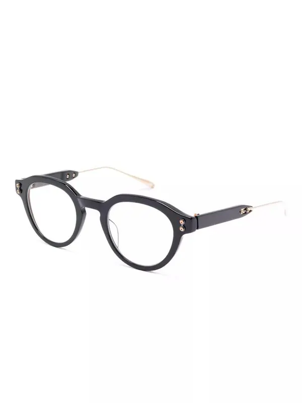 AKONI Wise Three Round Frame Glasses - Black