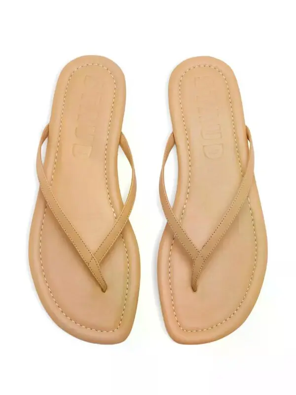 Staud Leather Thong Sandals - Neutrals