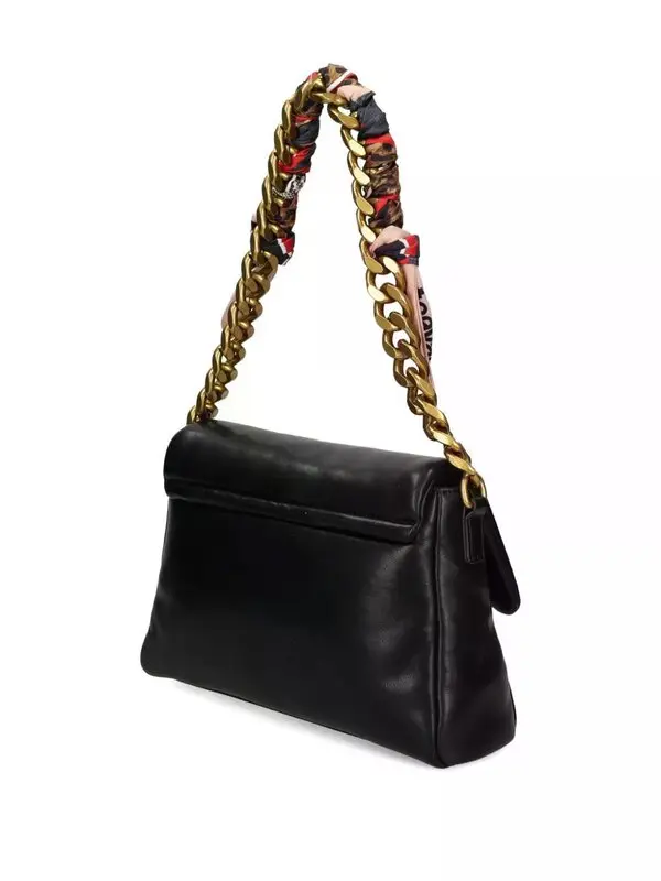 Just Cavalli Padded Shoulder Bag With Chain Strap