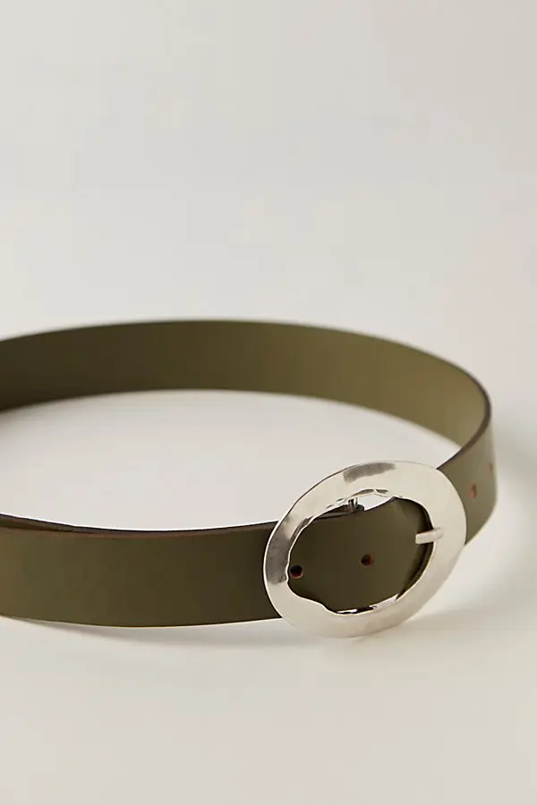 Free People Margo Leather Belt - Keepsake Clover