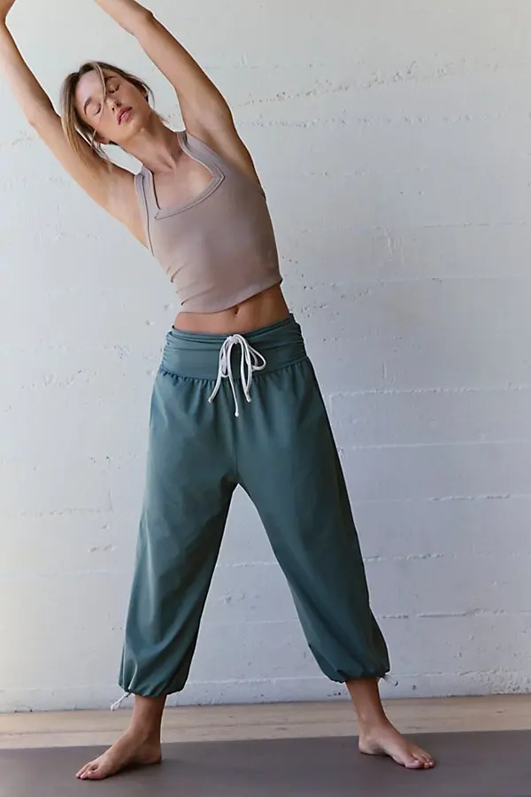 Free People Take It Easy Pants - Olive Ash