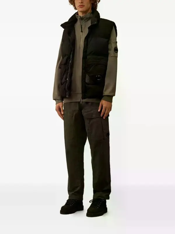 C.P. COMPANY Half-zip Lens-pocket Sweatshirt - Brown