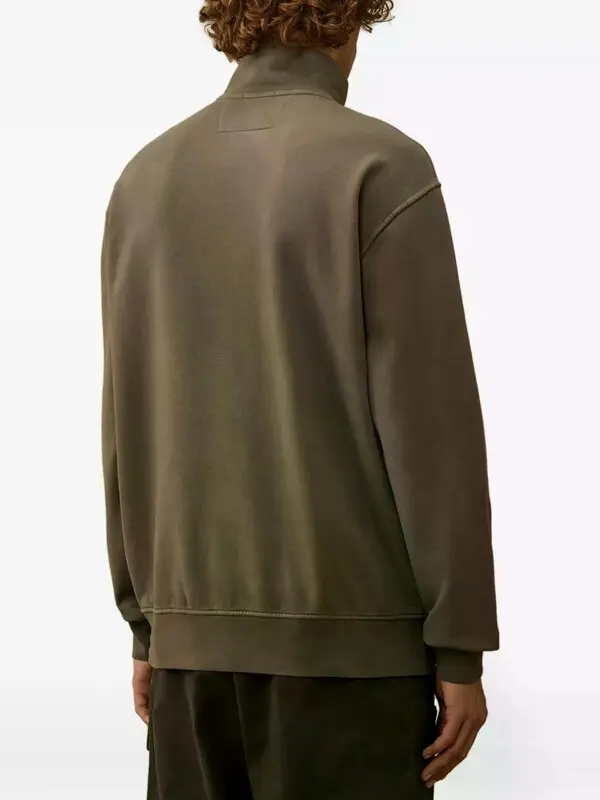 C.P. COMPANY Half-zip Lens-pocket Sweatshirt - Brown