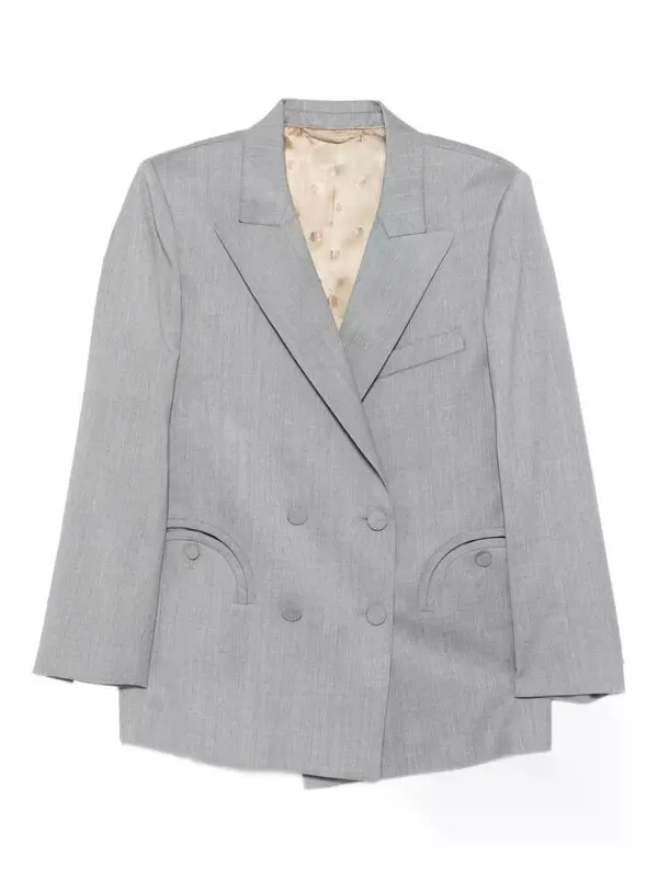 BLAZÉ MILANO Double-breasted Blazer With Curved Pockets