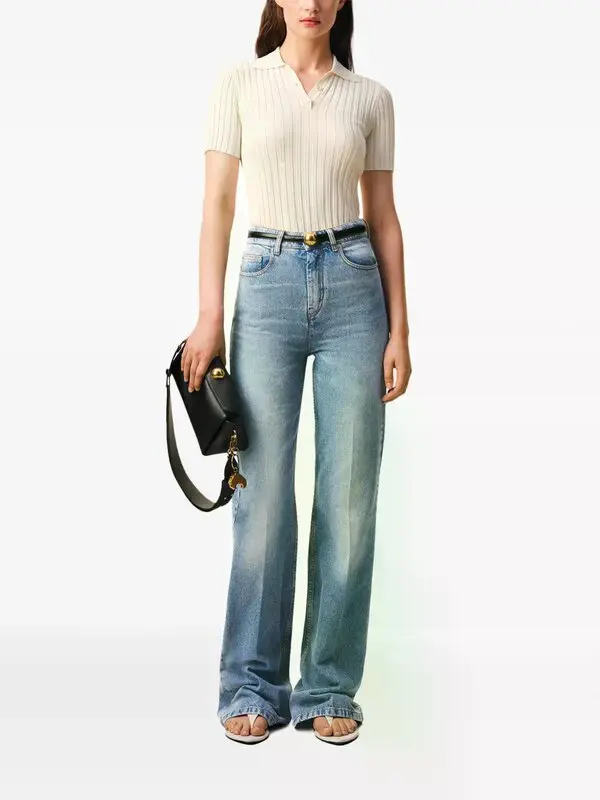 Ami Cotton Flare Fit Jeans - Blue