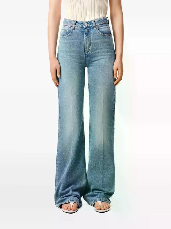 Ami Cotton Flare Fit Jeans - Blue