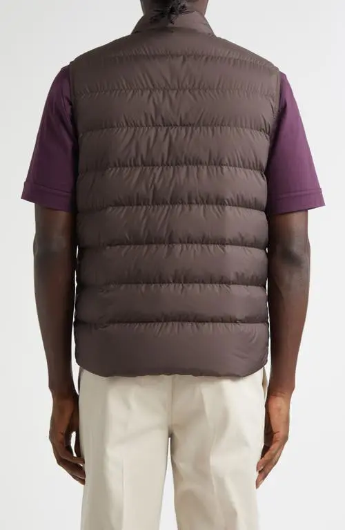 Moncler Treompan Down Puffer Vest - Brown