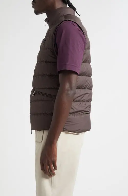 Moncler Treompan Down Puffer Vest - Brown