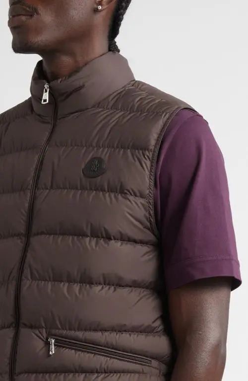 Moncler Treompan Down Puffer Vest - Brown