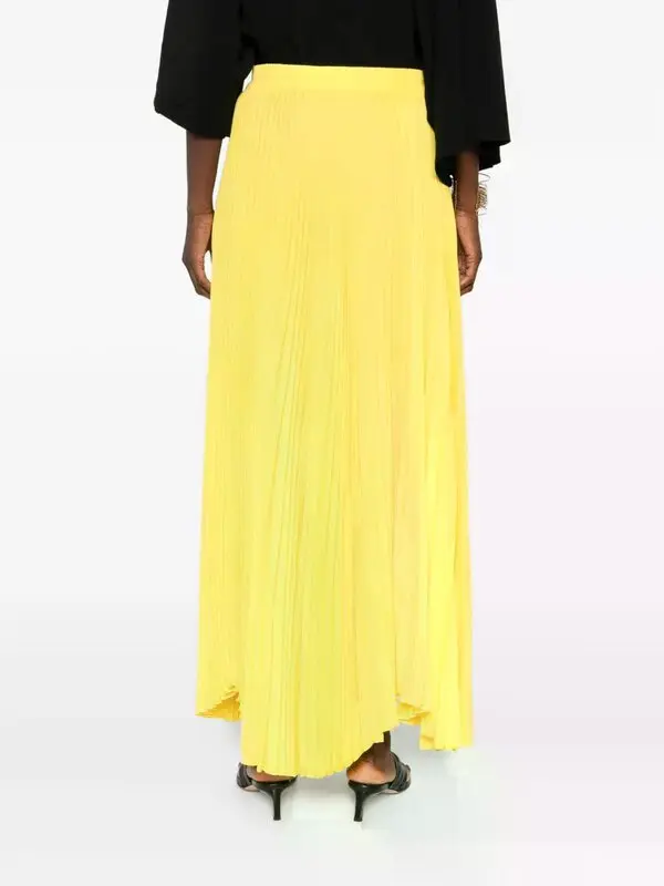 STYLAND Pleated Maxi Skirt - Yellow